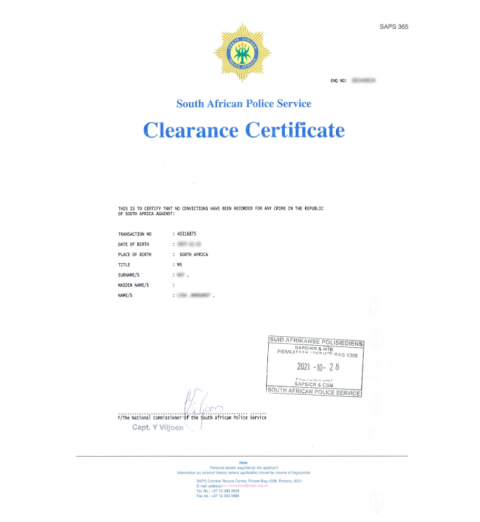 What Does a Police Clearance Certificate Look Like? - Docassist